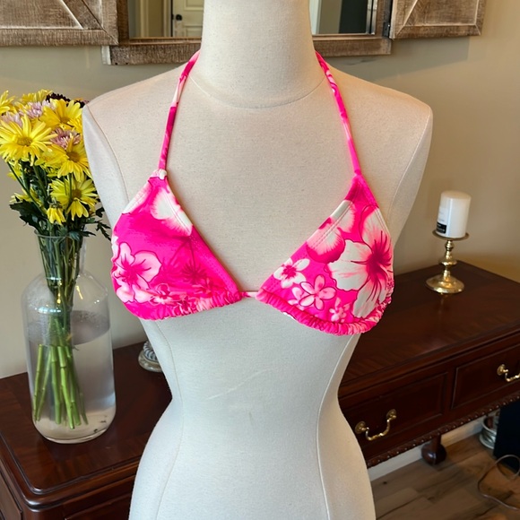 Swim | Tropical Pink Bikini Top | Poshmark
